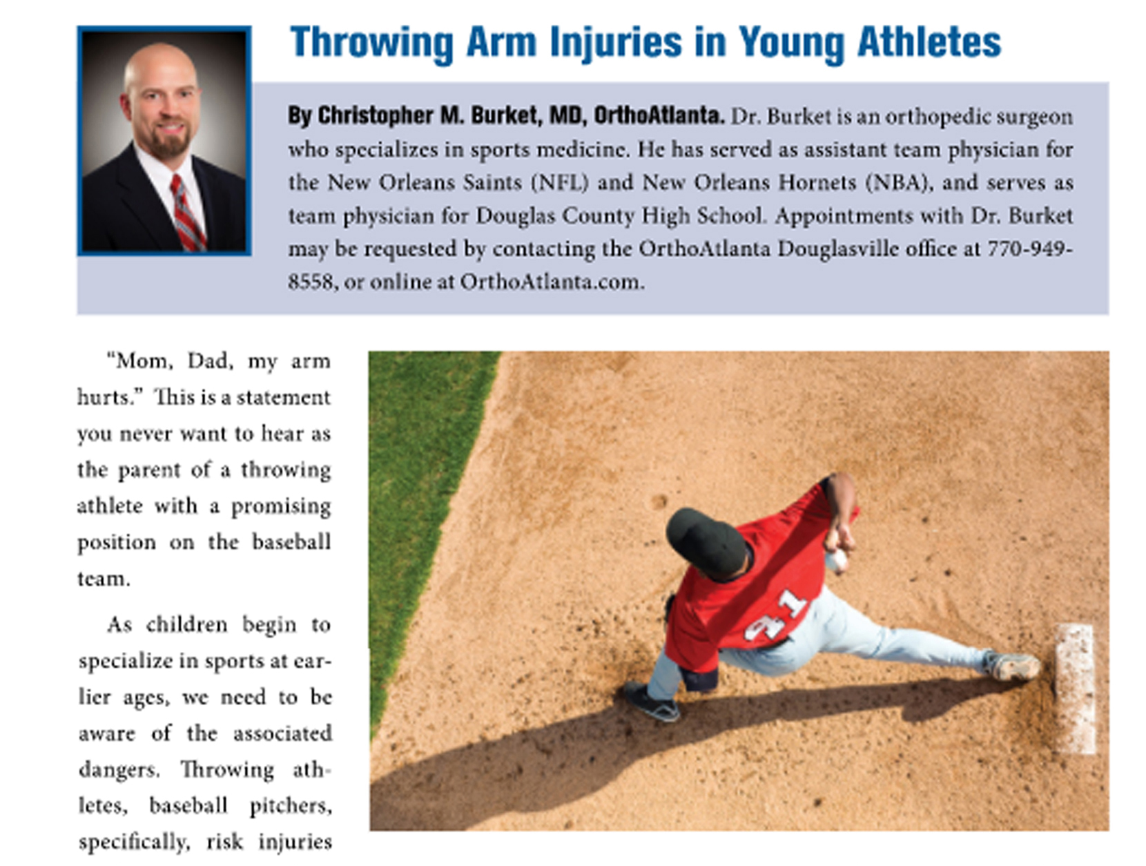 Throwing Arm Injuries in Young Adults