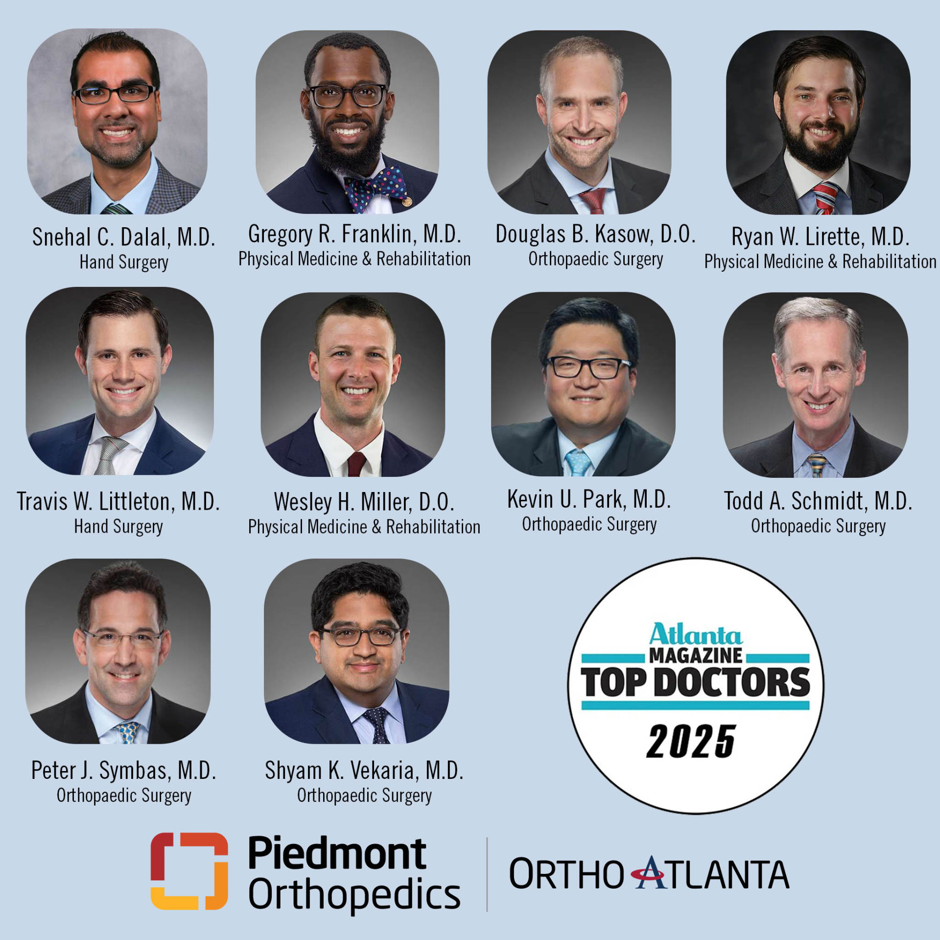 Piedmont Orthopedics | OrthoAtlanta Physicians Recognized as Top ...